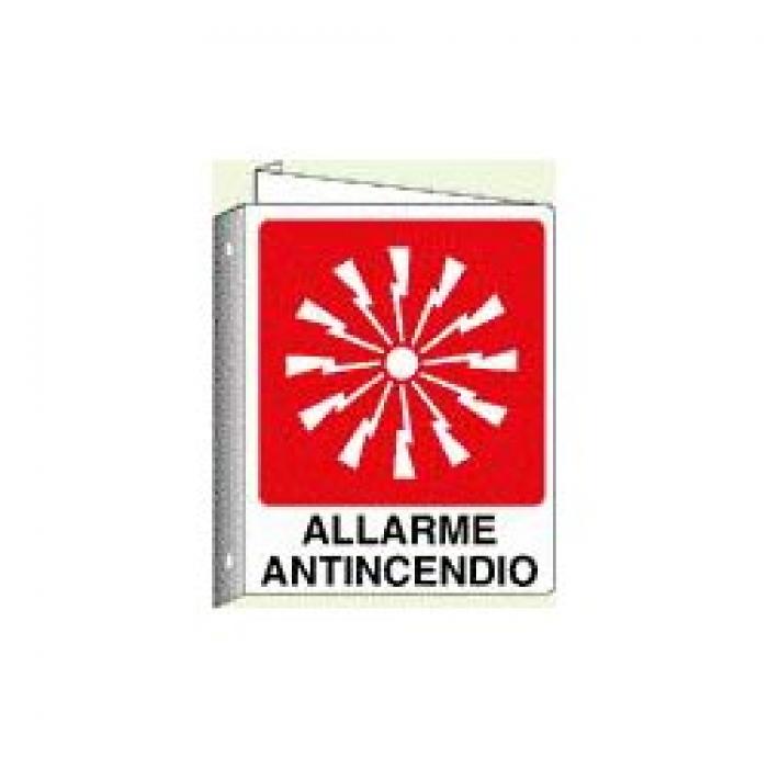 Segnaletica antincendio, pittogramma bianco su sfondo rosso