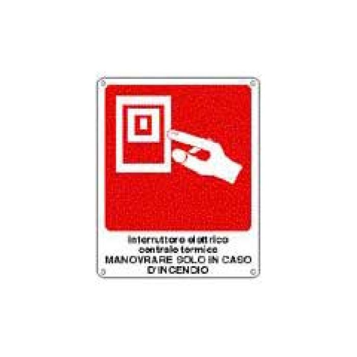 Segnaletica antincendio, pittogramma bianco su sfondo rosso