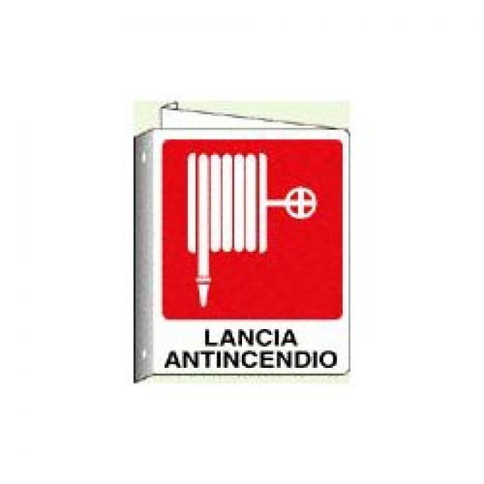 Segnaletica antincendio, pittogramma bianco su sfondo rosso