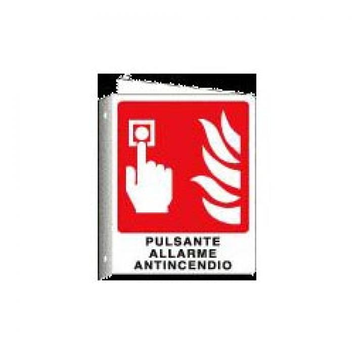 Segnaletica antincendio, pittogramma bianco su sfondo rosso