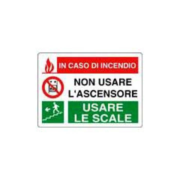 Segnaletica antincendio, pittogramma bianco su sfondo rosso