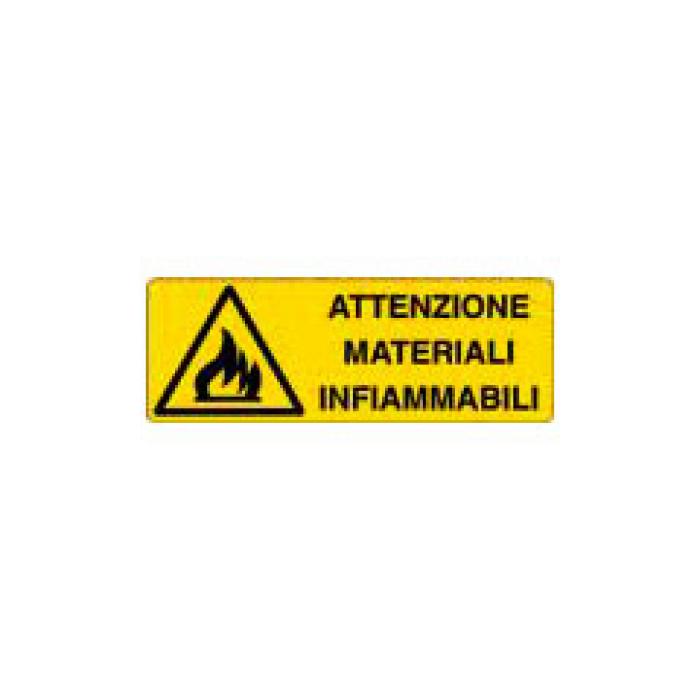 Cartello attenzione materiali infiammabili