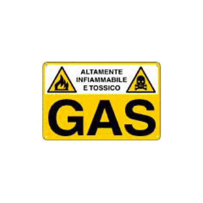 Cartello attenzione gas infiammabili